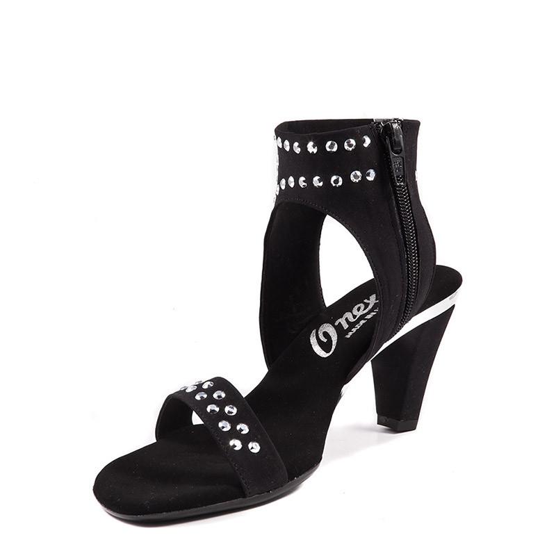 Black Comfortable Clubbing Heels | Onex Shoes Showgirl | Onex Shoes